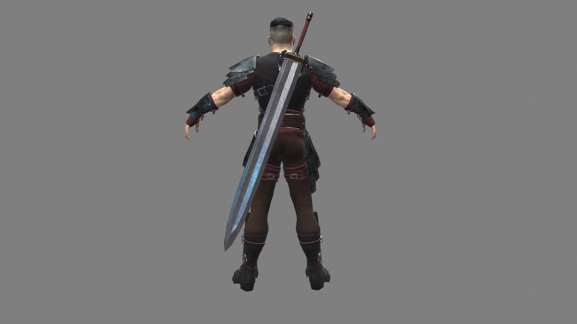 3D model Swordsman Character VR / AR / low-poly rigged animated | CGTrader