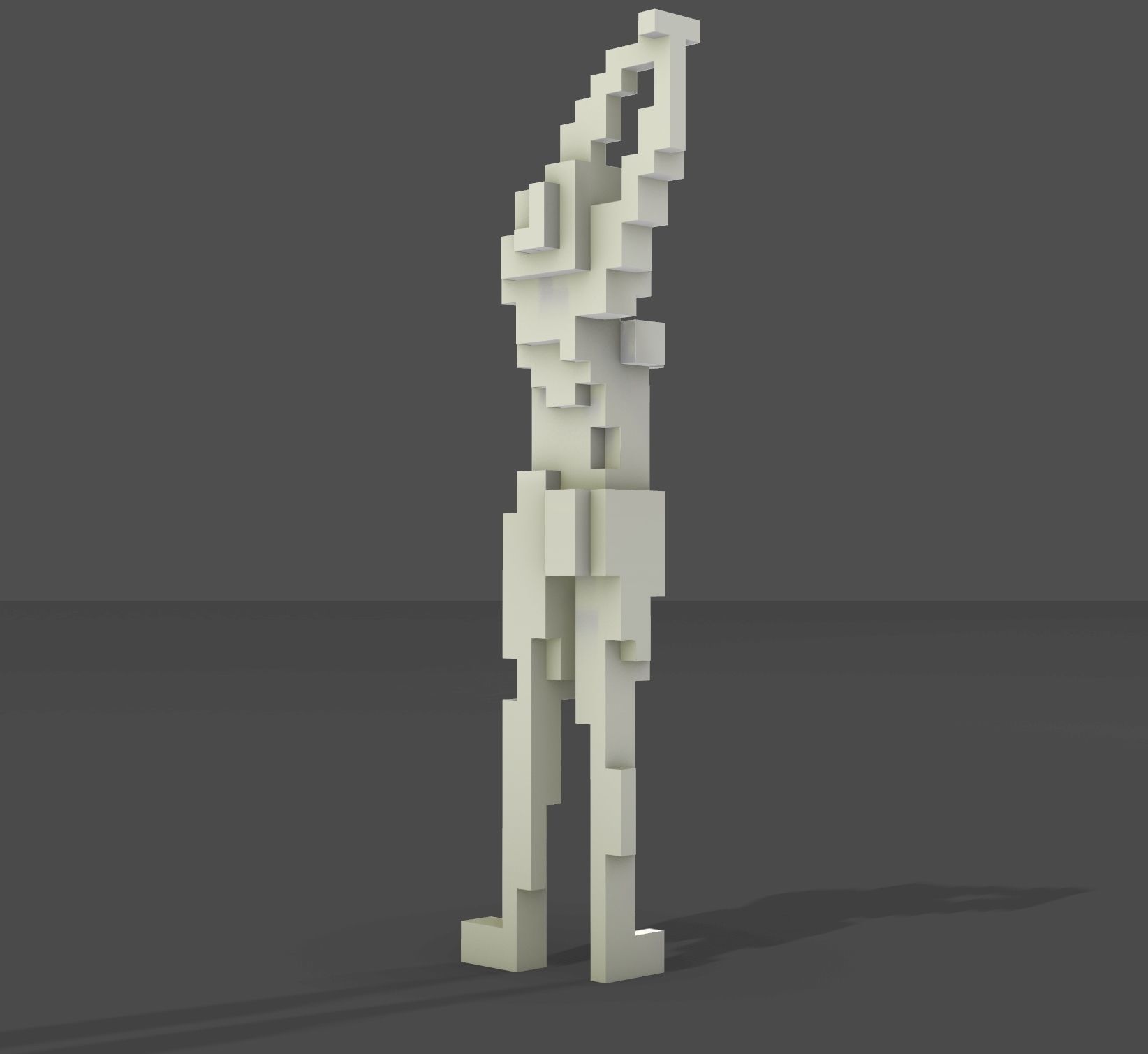 women standing pixelated free 3D model 3D printable | CGTrader