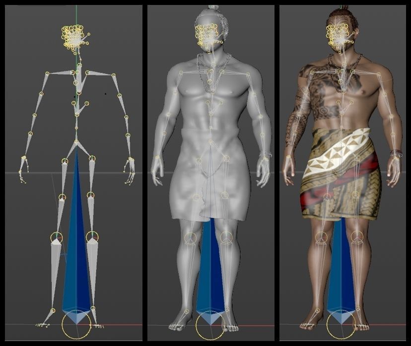 Native Polynesian Male 3D model animated rigged | CGTrader