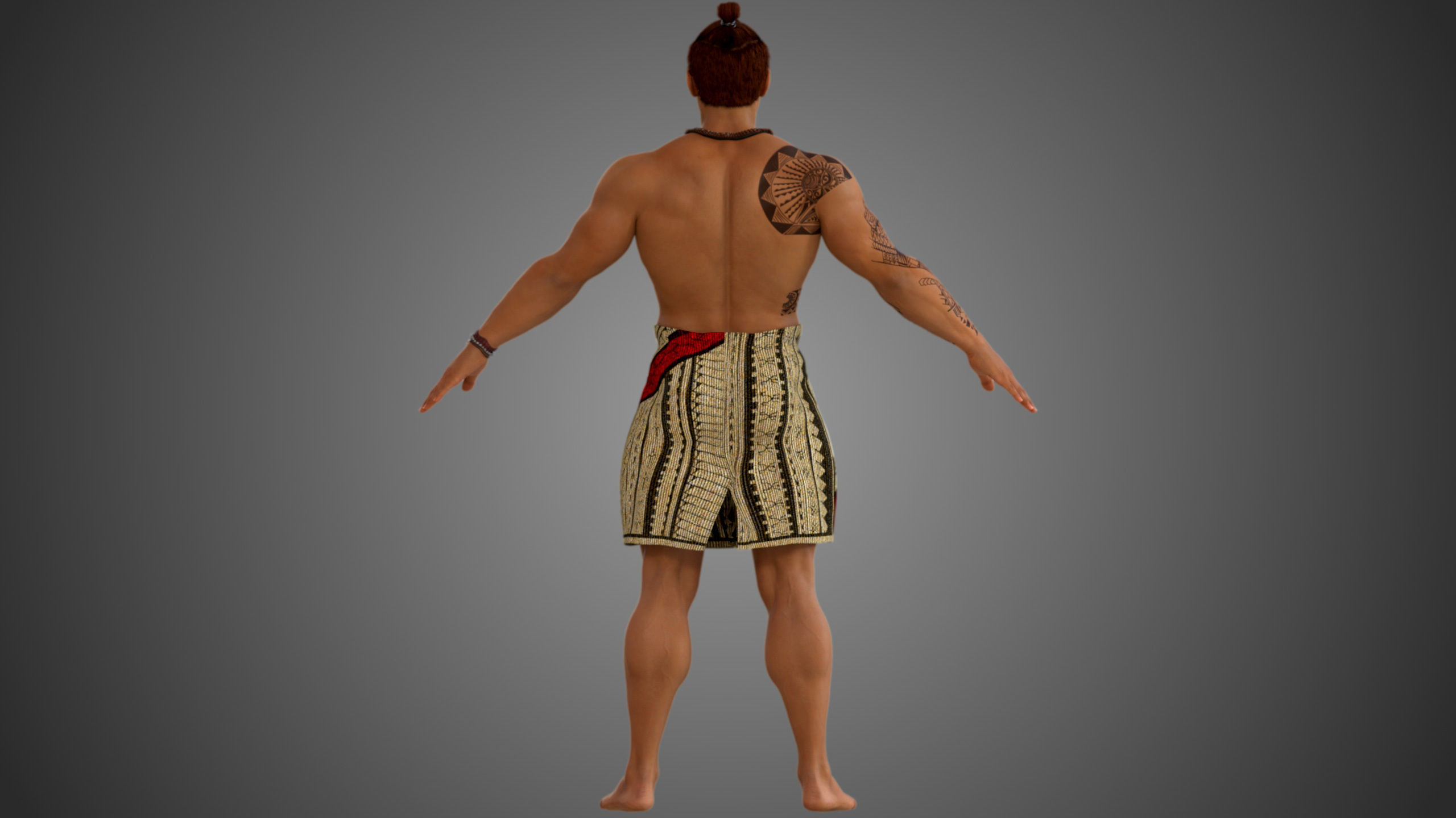 Native Polynesian Male 3D model animated rigged | CGTrader