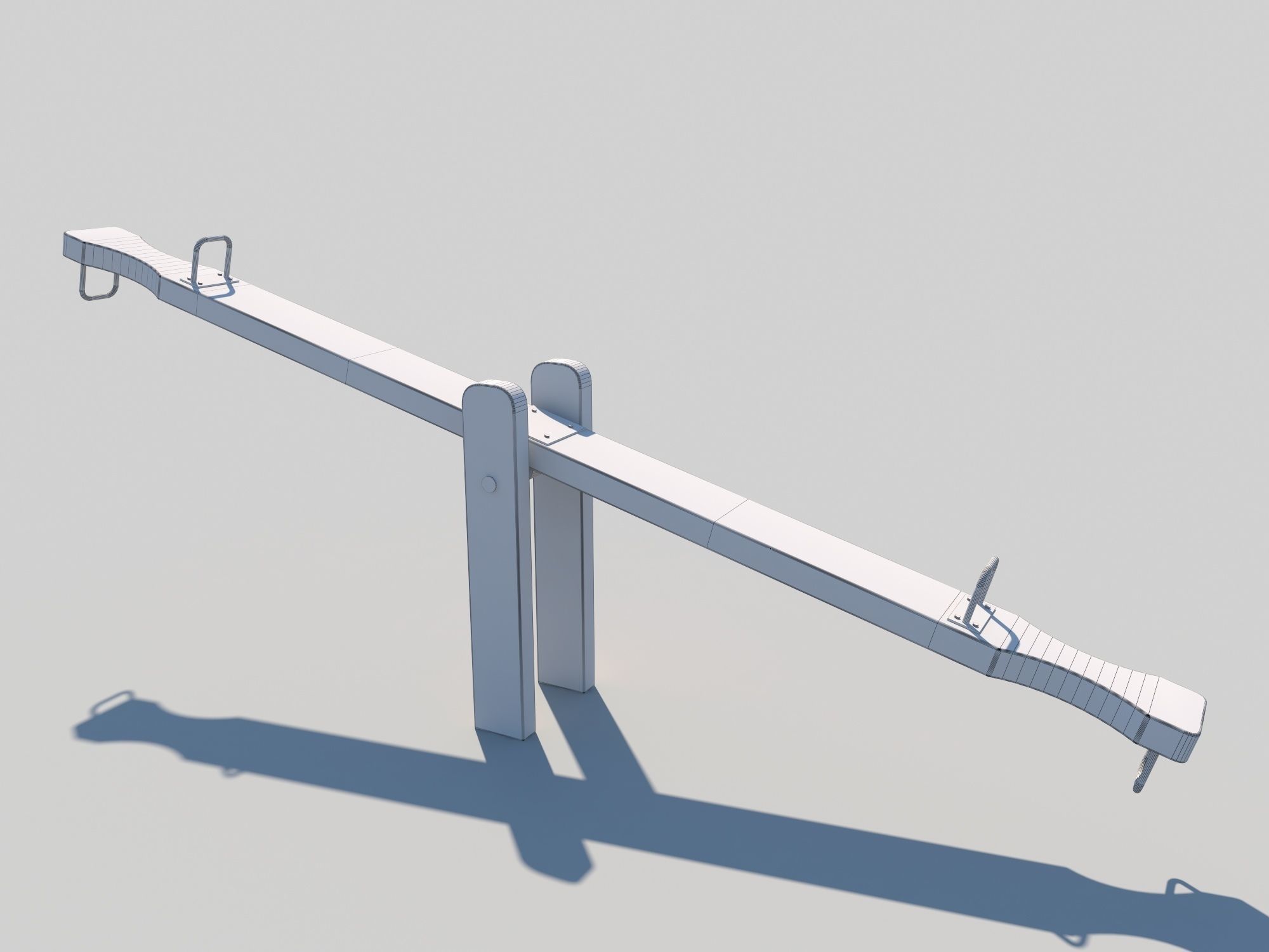 Wooden Seesaw 3D model | CGTrader