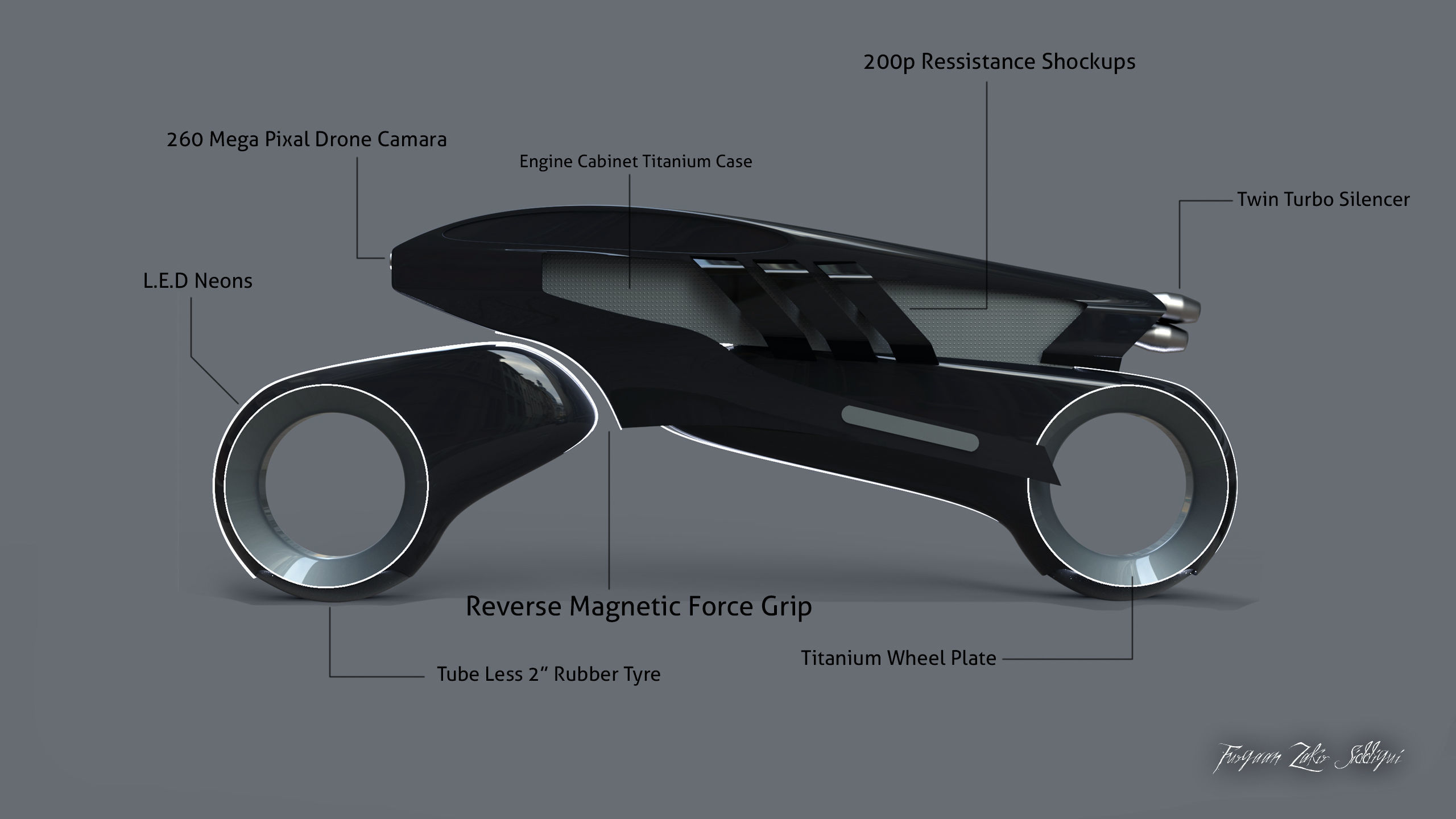 The Tron Drone Bike version 3x 3D model | CGTrader
