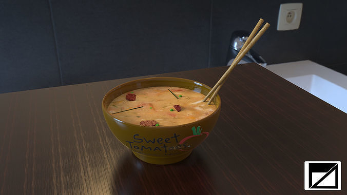soup bowl free 3D model | CGTrader