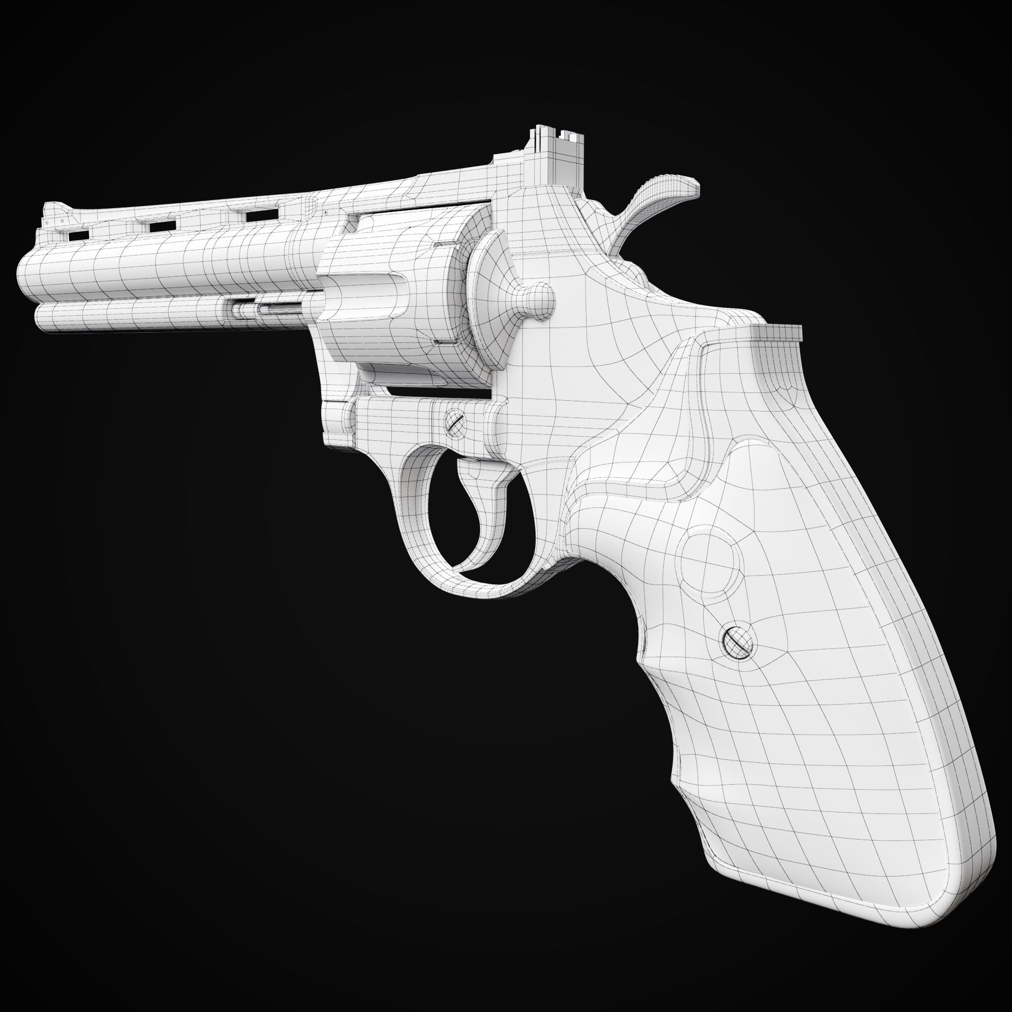 Gun case with a revolver Colt Python 357 3D model | CGTrader