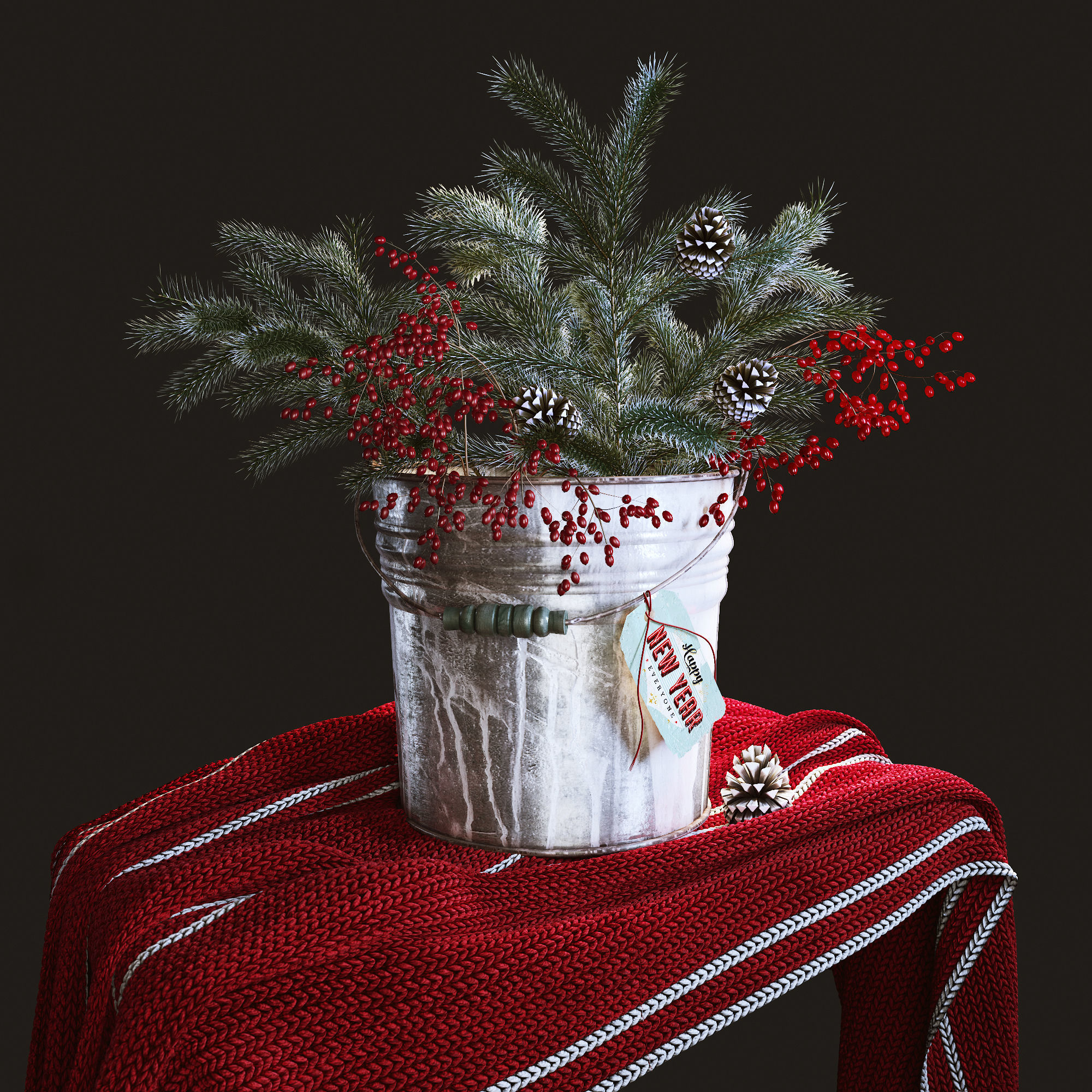 New Year decor 3D model | CGTrader