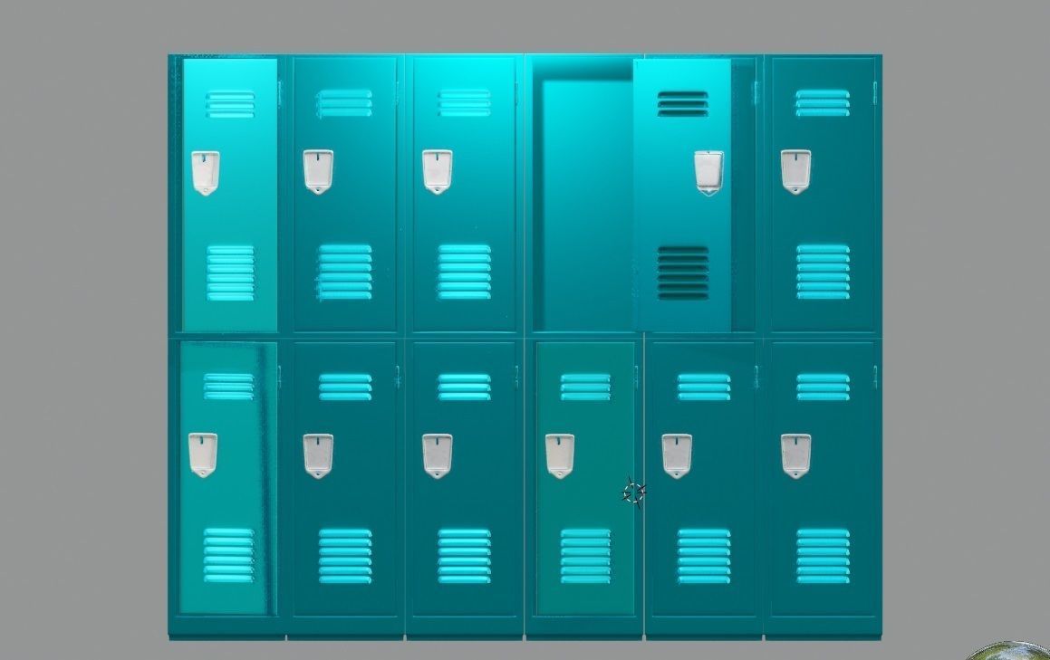 school lockers 3d models 3D model | CGTrader