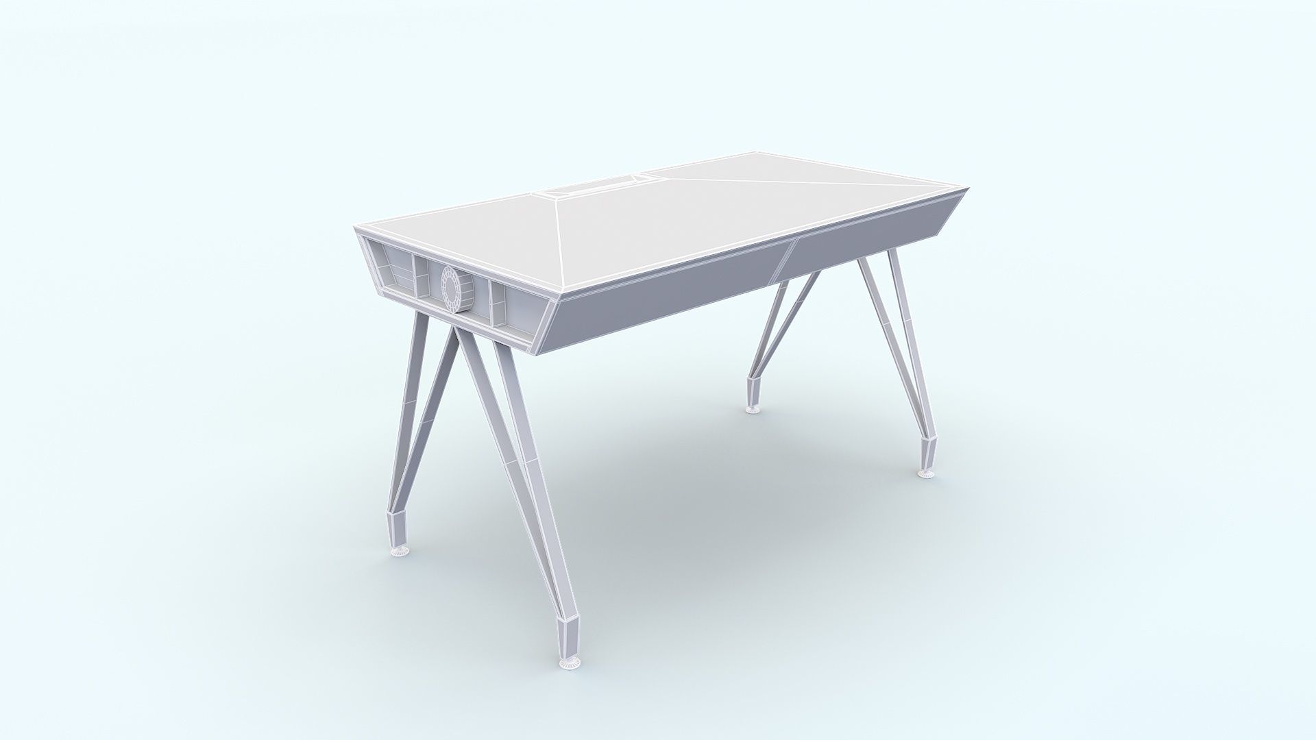 Modern Study Table 3D model | CGTrader
