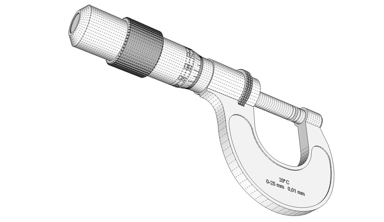 Micrometer 3D model | CGTrader