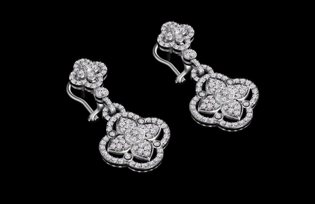 ring earrings 3D model 3D printable | CGTrader