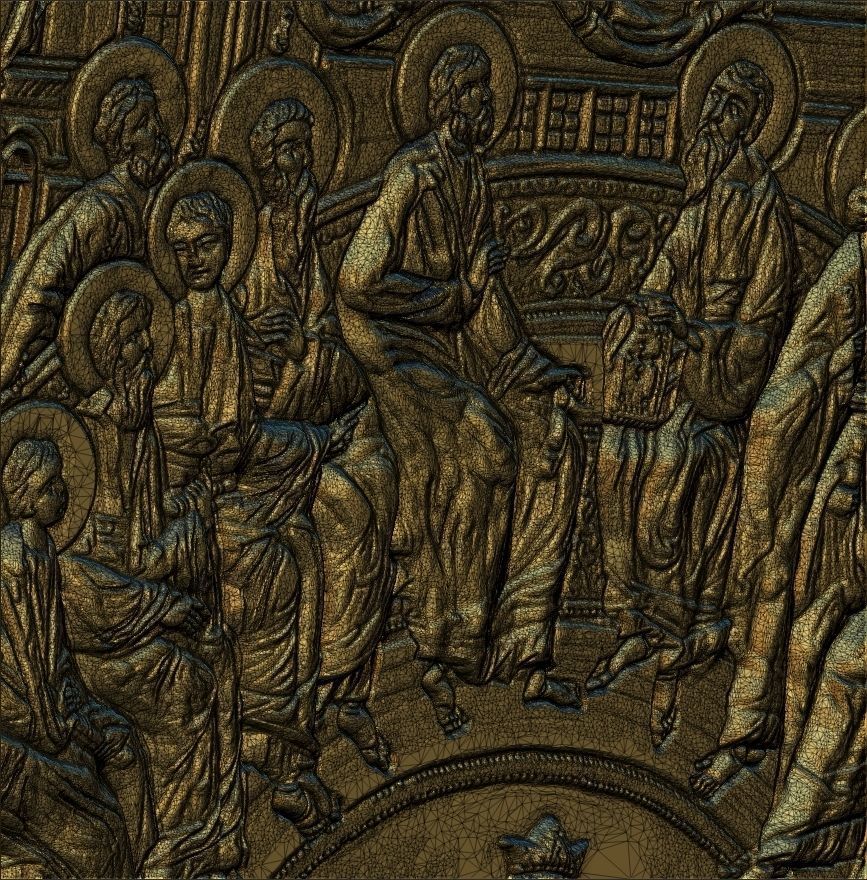 Descent Of The Holy Spirit STL File for CNC Relief engraving 3D model ...