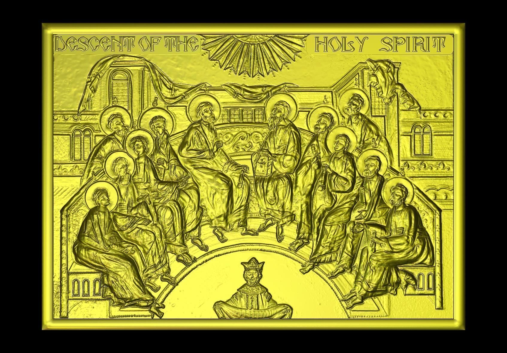 Descent Of The Holy Spirit STL File for CNC Relief engraving 3D model ...