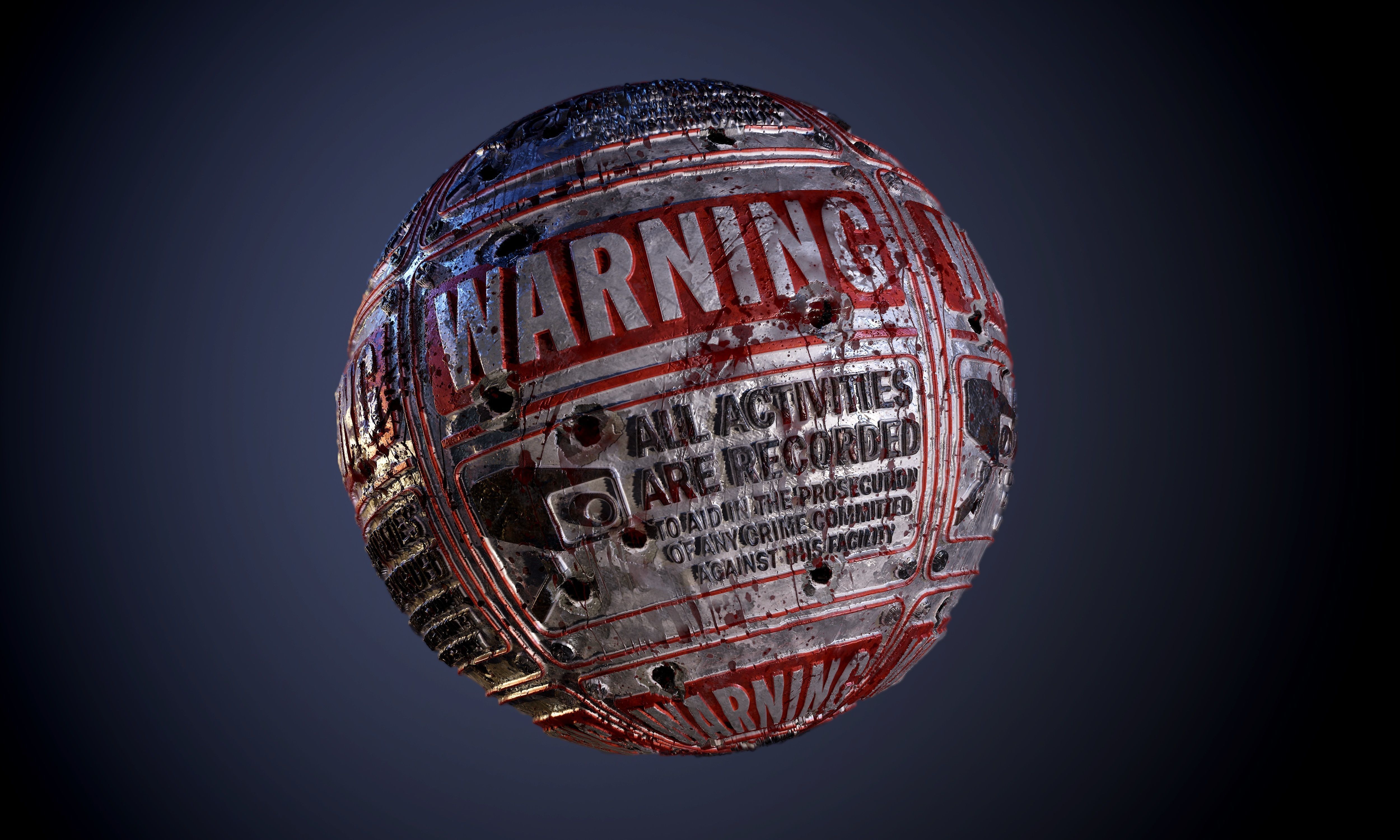 Metal Camera Warning Sign Seamless PBR Texture Texture | CGTrader