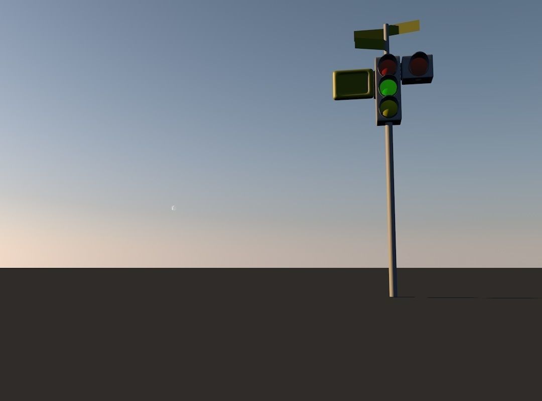 3D Traffic Light Model free 3D model | CGTrader