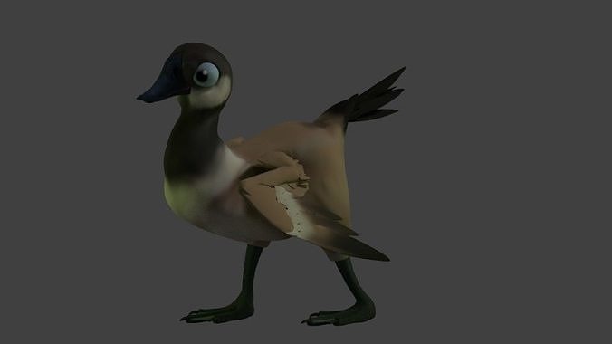 cartoon goose free 3D model | CGTrader