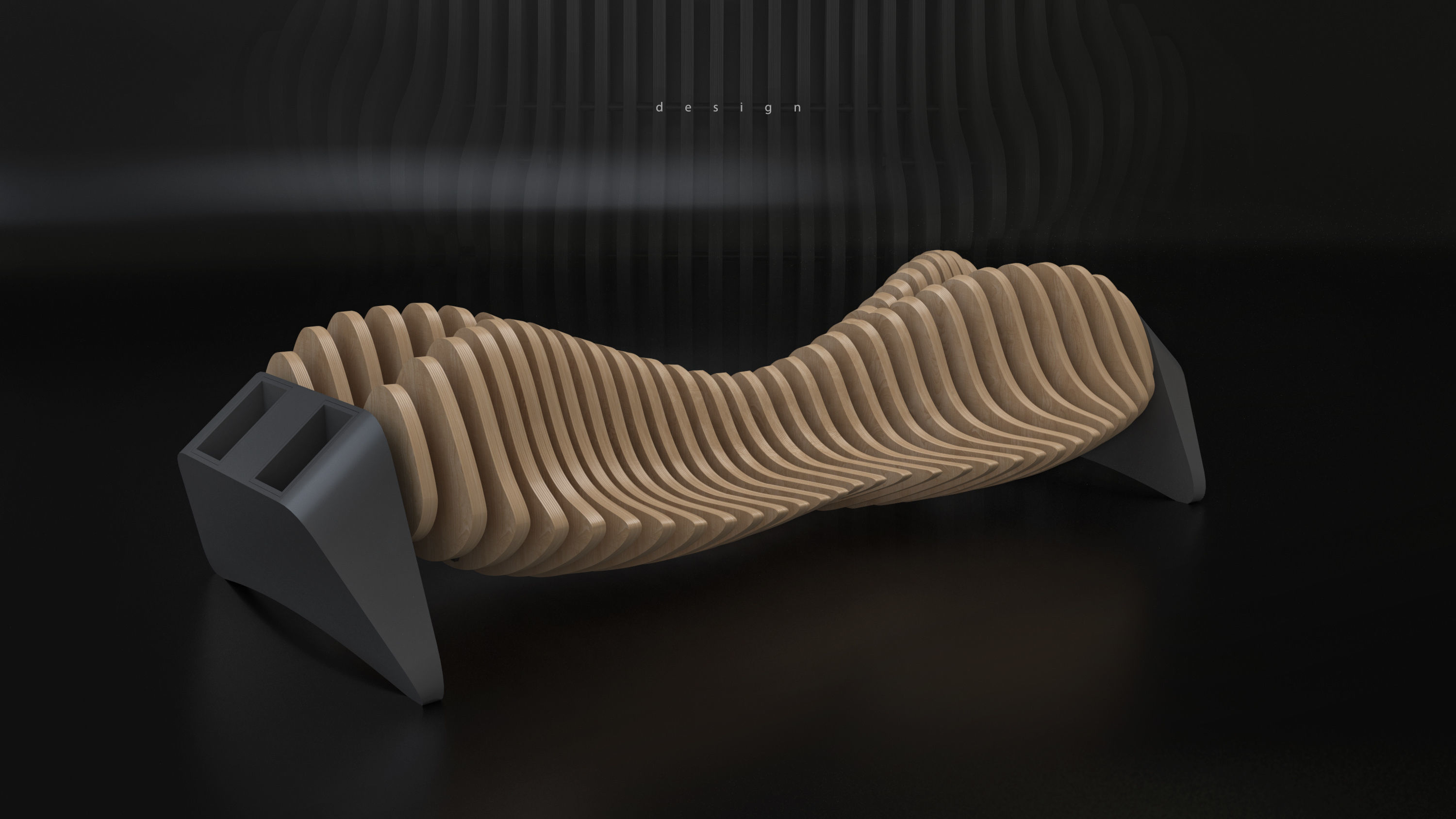 Parametric bench 3D model | CGTrader