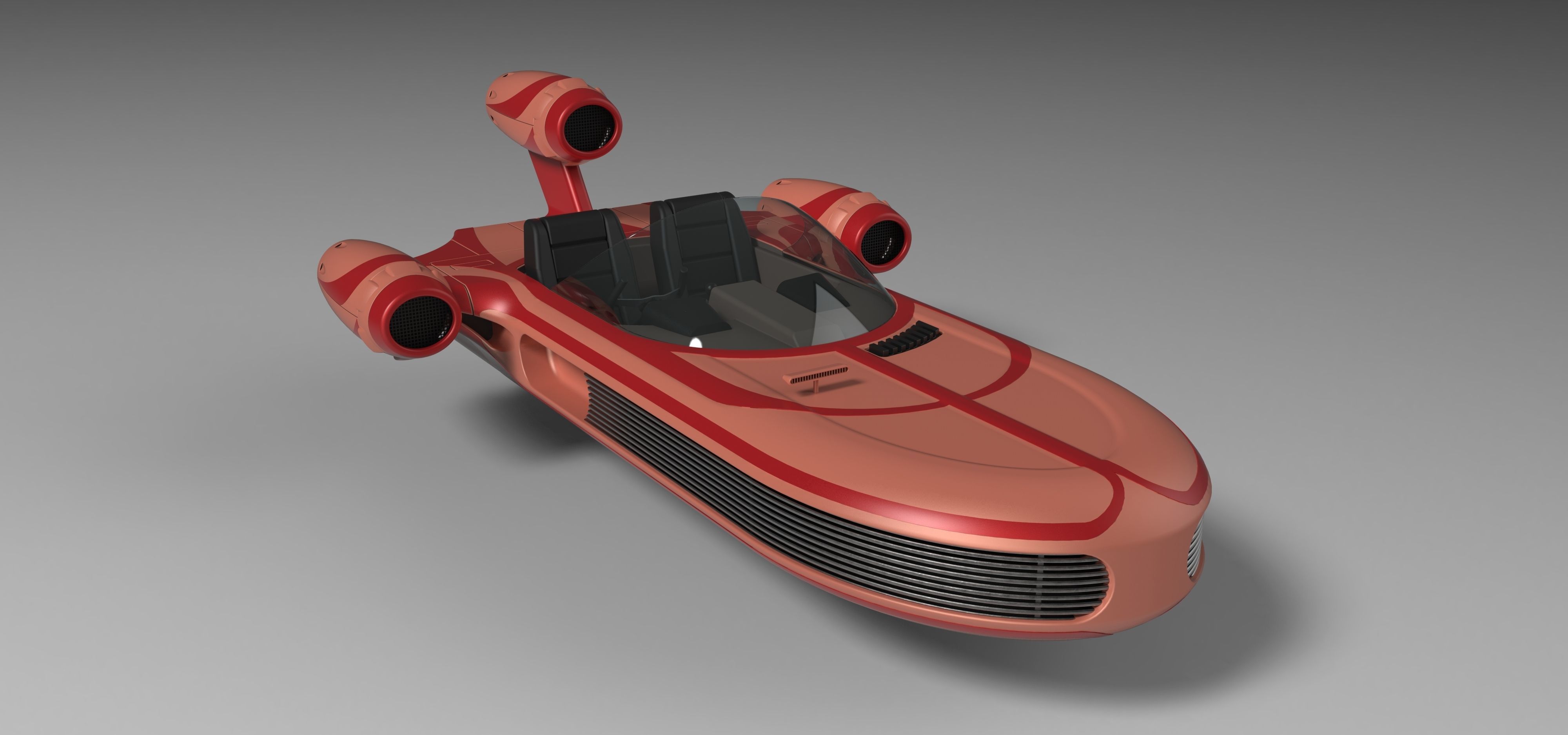 Landspeeder X-34 from movie Star Wars 3D model | CGTrader