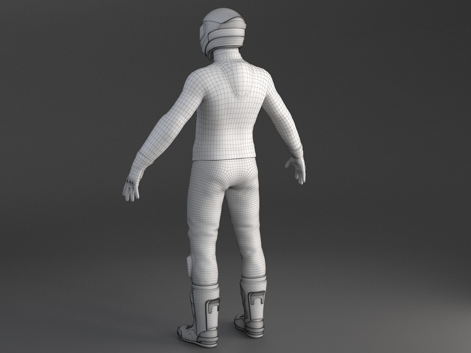 Biker Racing Motorcycle Rider 3D model rigged | CGTrader