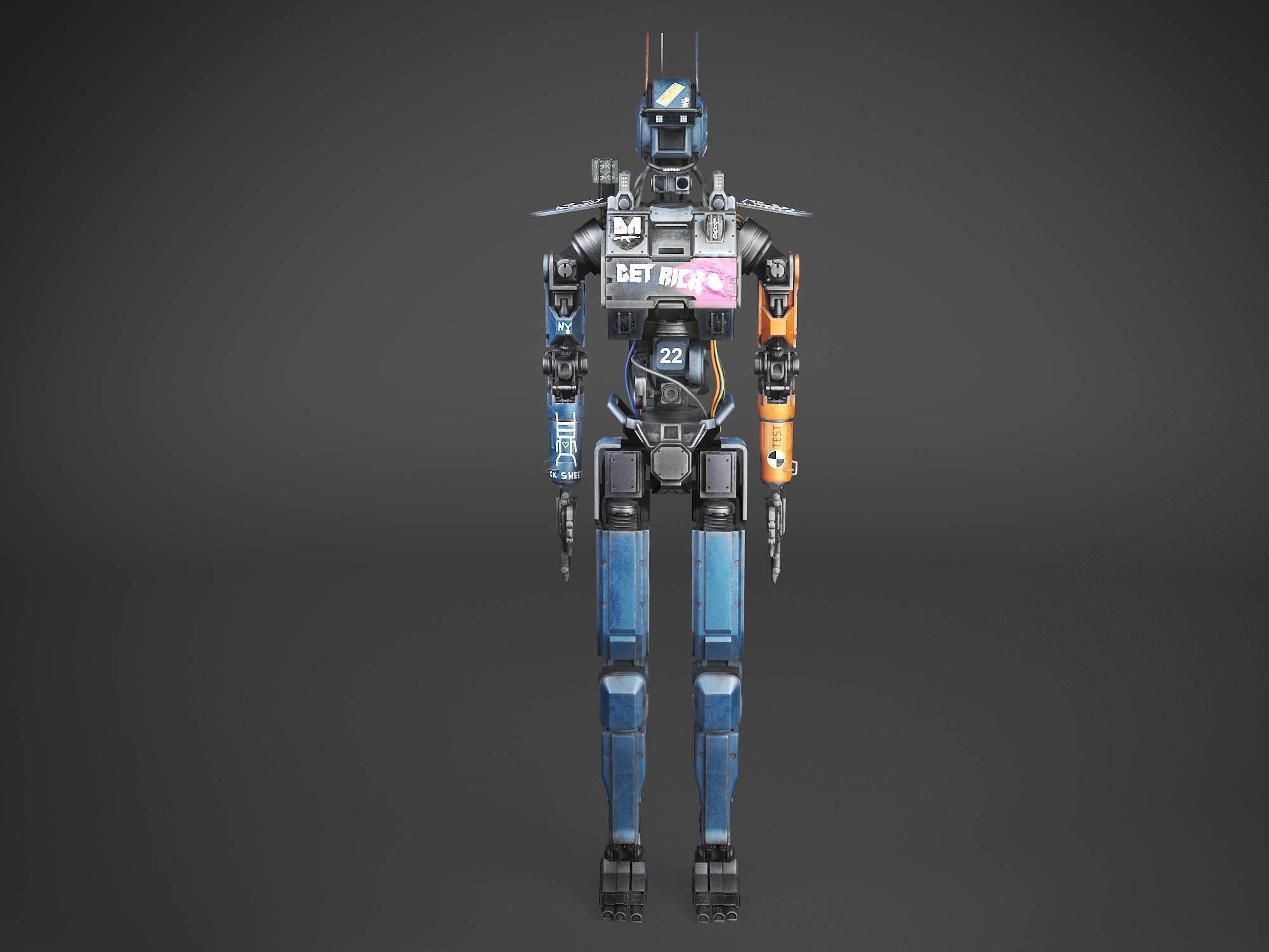 CHAPPiE Robot 3D model rigged | CGTrader