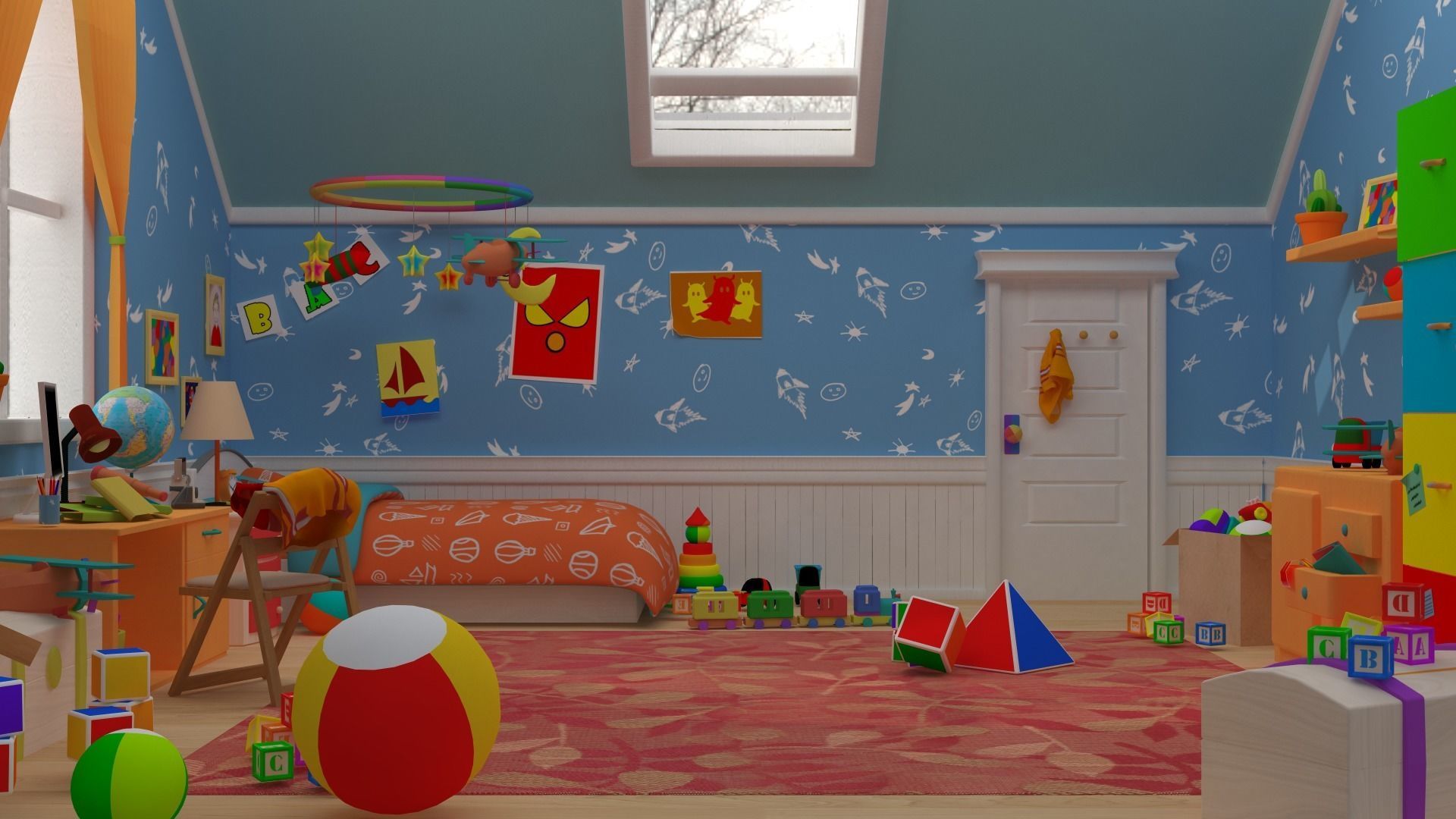 3D model Asset - UE4 - Cartoons - Background - Hight Poly VR / AR / low ...