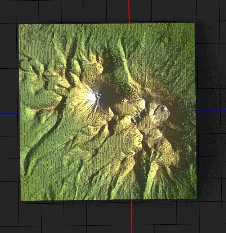 3D MODEL MAPS of Mt Ngauruhoe for CNC and 3D Printing 3D model | CGTrader