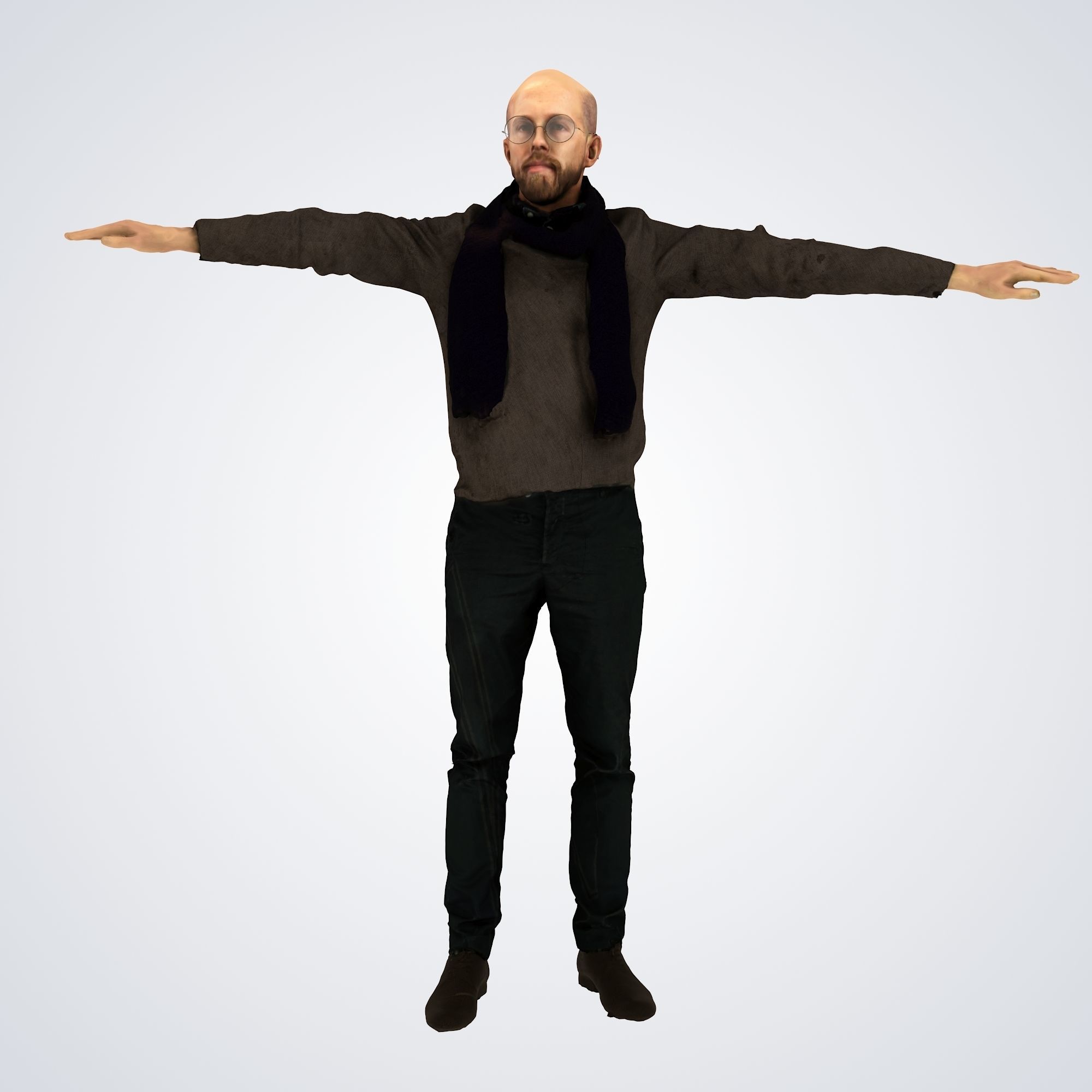 3d Human Arch-Viz Art Critic Architect Rigged 3D model animated rigged ...