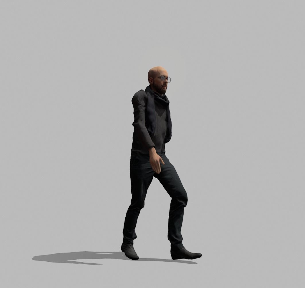 3d Human Arch-Viz Art Critic Architect Rigged 3D model animated rigged ...