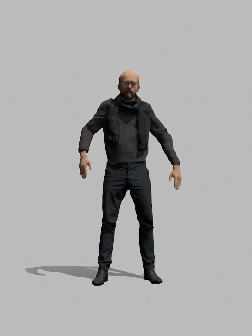 3d Human Arch-Viz Art Critic Architect Rigged 3D model animated rigged ...