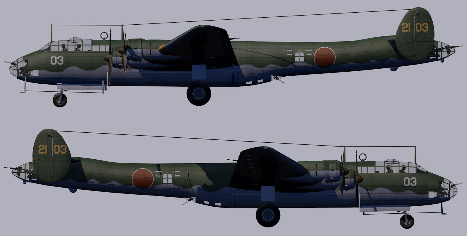 Nakajima G5N2 Shinzan - aka Liz 3D model | CGTrader