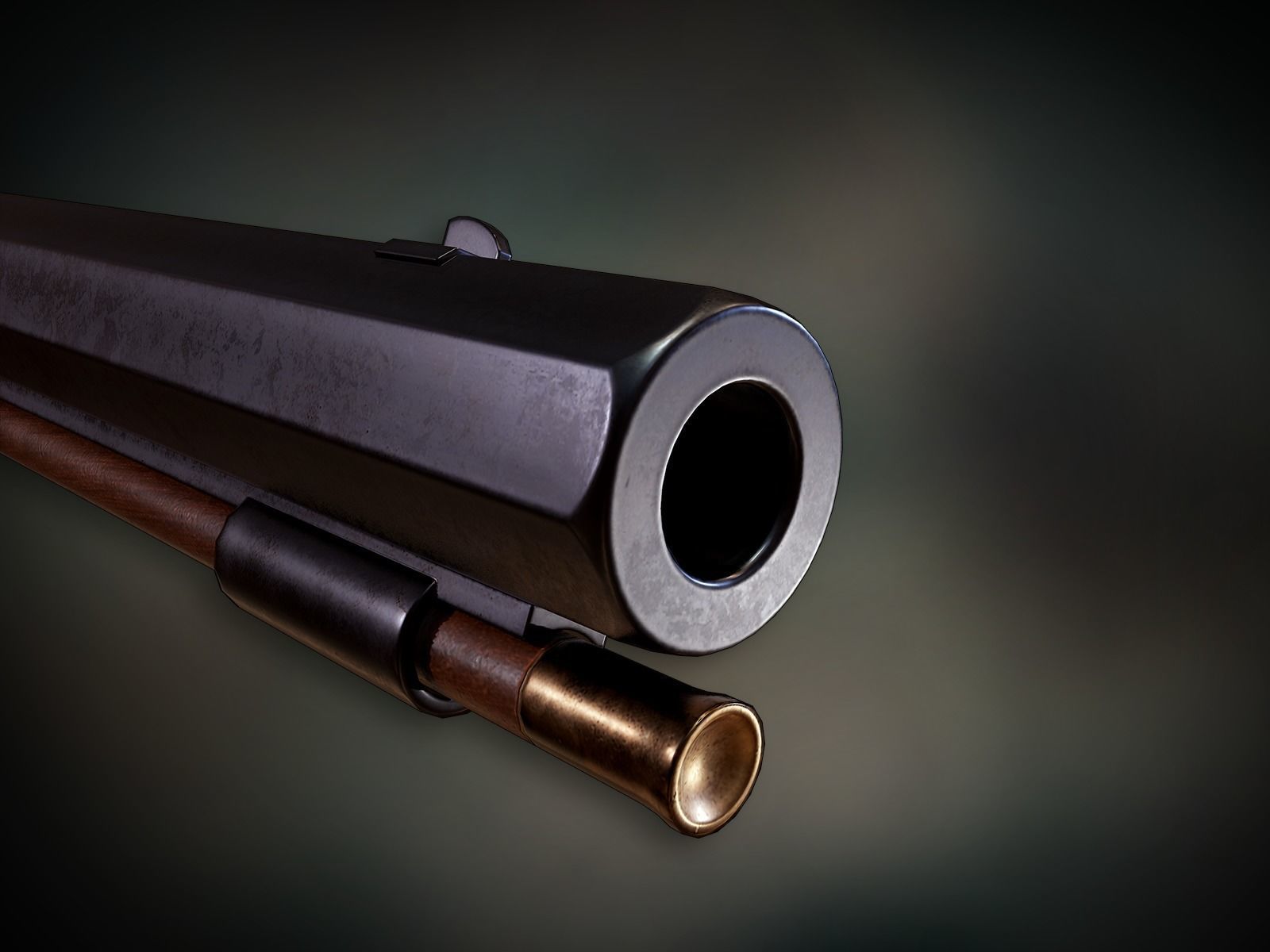 Lowpoly PBR Plains Precussion Rifle free VR / AR / low-poly 3D model ...