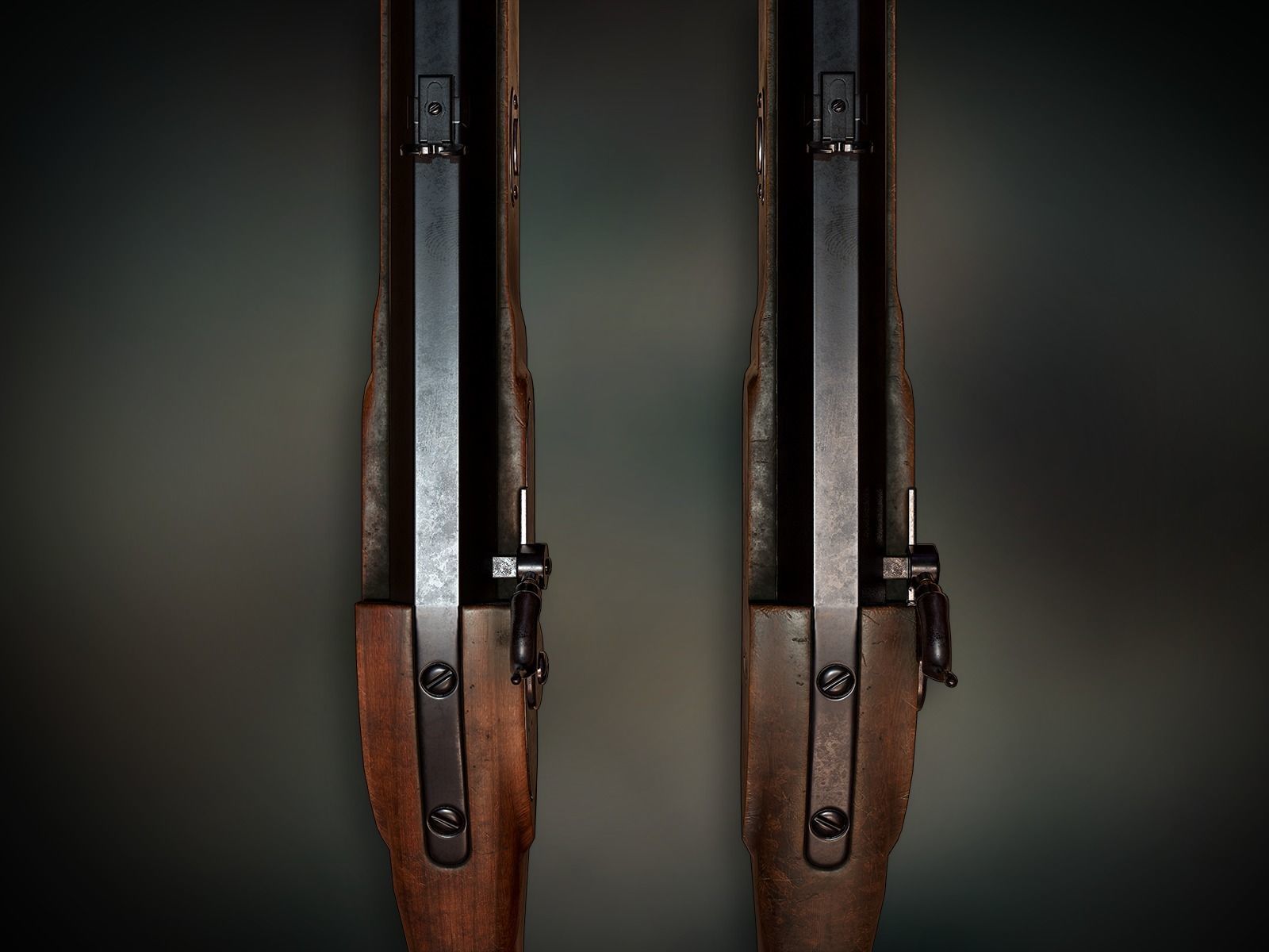 Lowpoly PBR Plains Precussion Rifle free VR / AR / low-poly 3D model ...