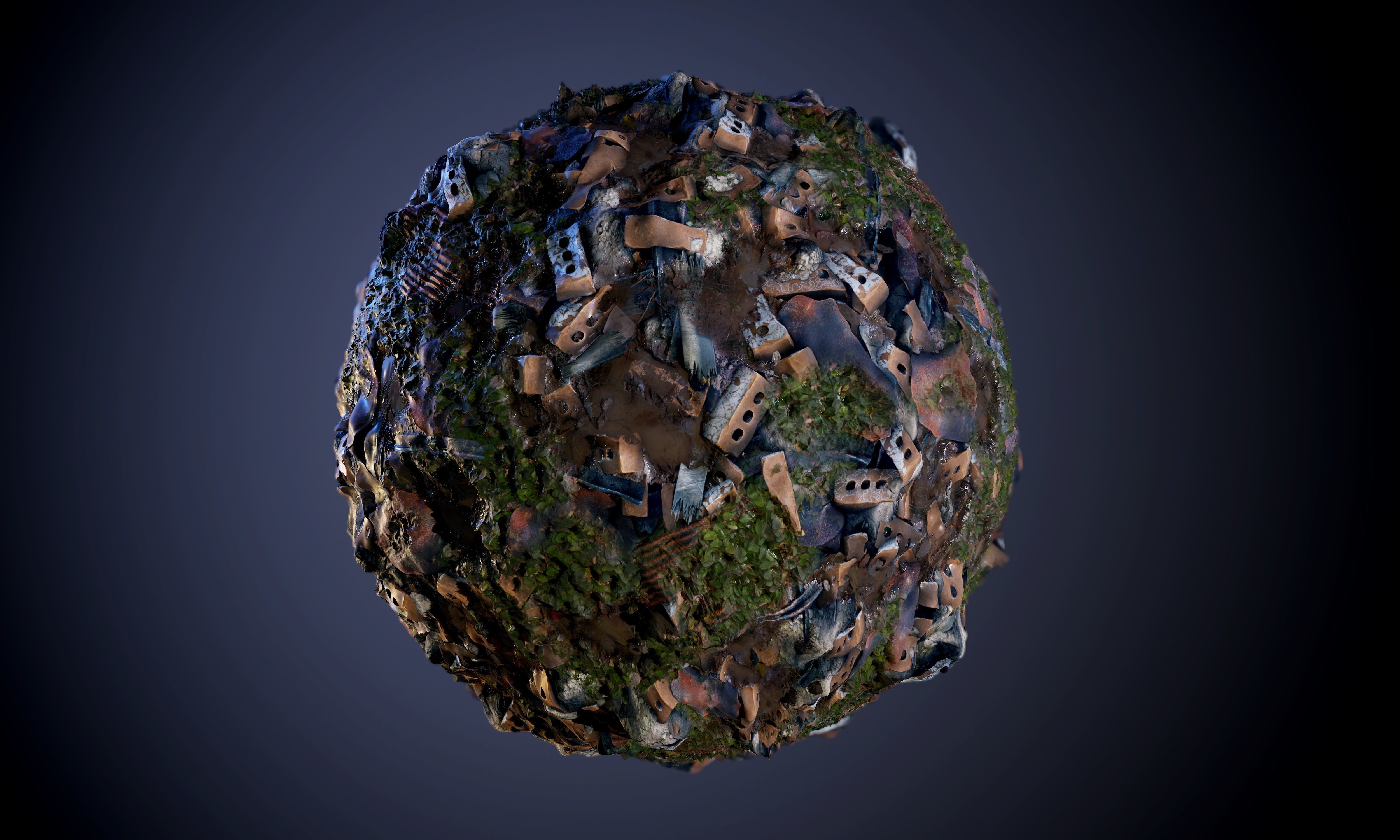 Rubble Brick Concrete Seamless PBR Texture Pack Texture | CGTrader