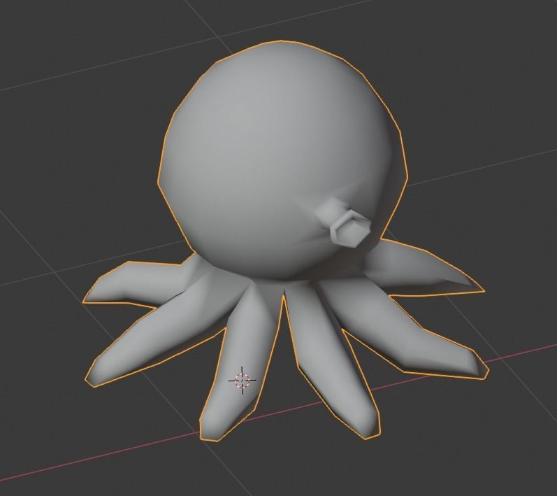 3D model Cute Low Poly Octopus VR / AR / low-poly rigged | CGTrader
