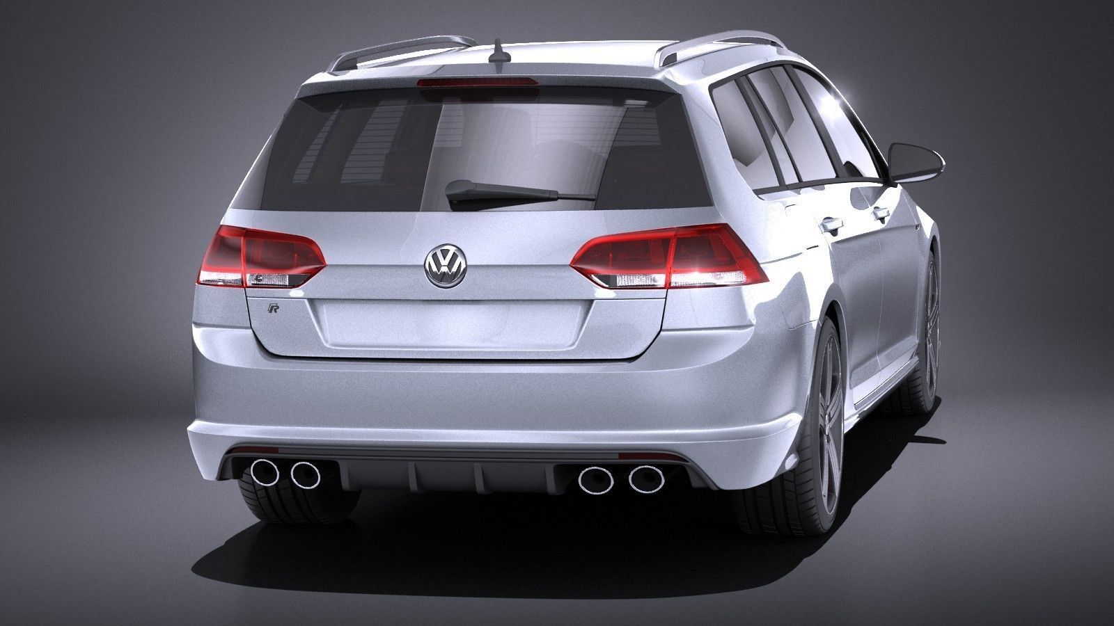 Volkswagen Golf VII R Variant 2015 VRAY 3D model | CGTrader