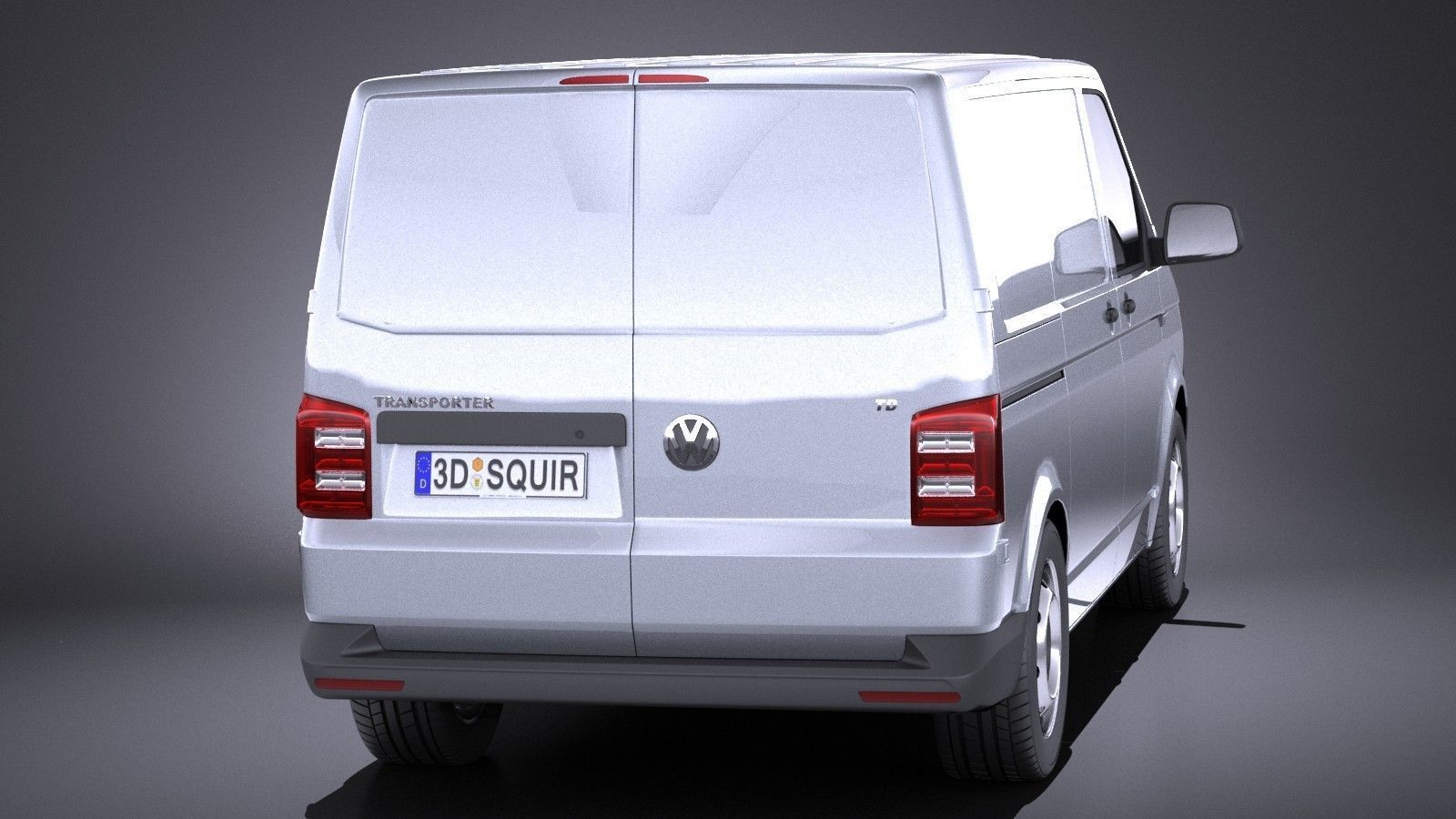 Volkswagen Transporter Panel Van T6 2016 VRAY 3D model | CGTrader