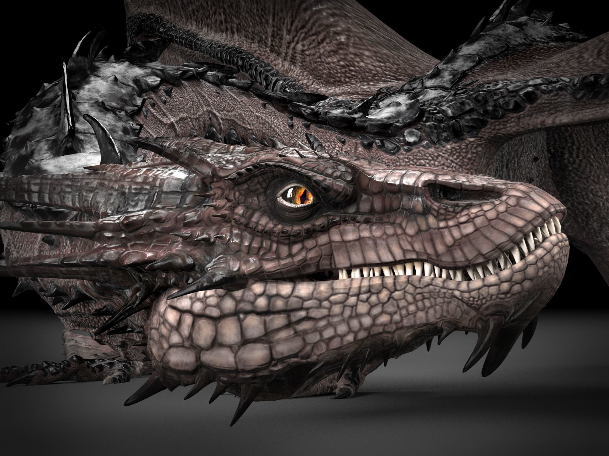 Smaug Hobbit Dragon 3D model rigged | CGTrader