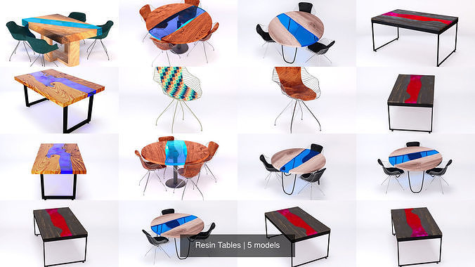 Resin Tables 3D Model Collection | CGTrader
