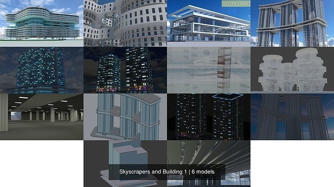 Skyscrapers and Building 1 3D Model Collection | CGTrader