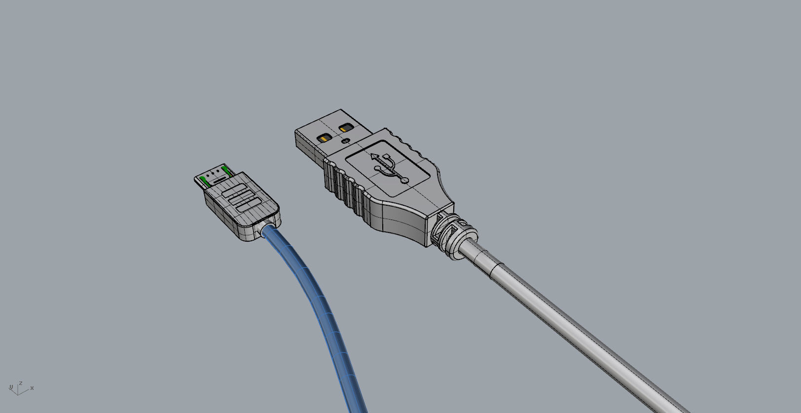 Original Micro USB 3d model design 3D model 3D printable | CGTrader