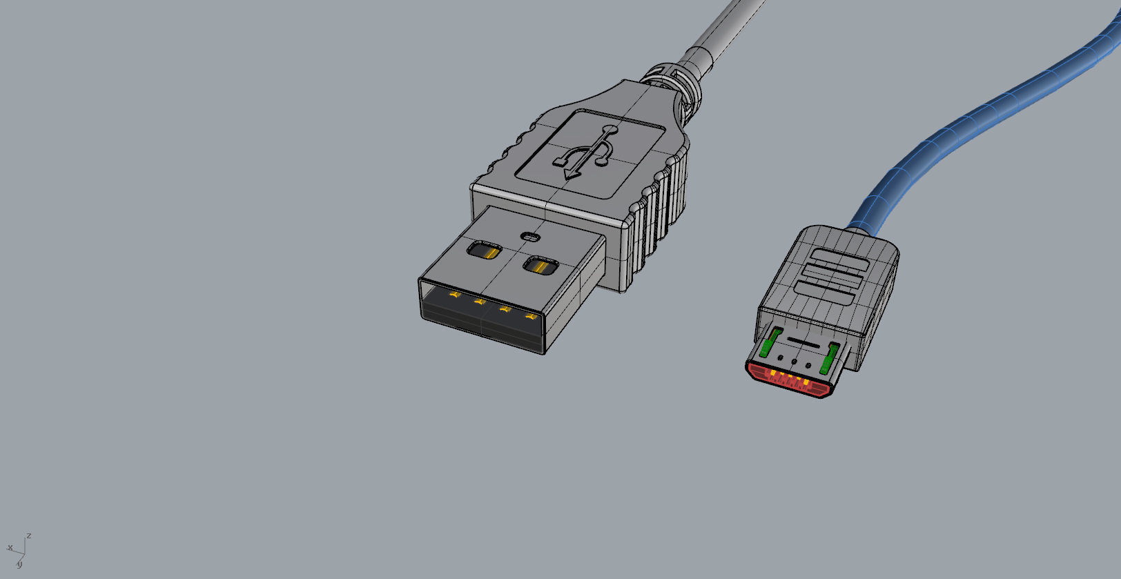 Original Micro USB 3d model design 3D model 3D printable | CGTrader