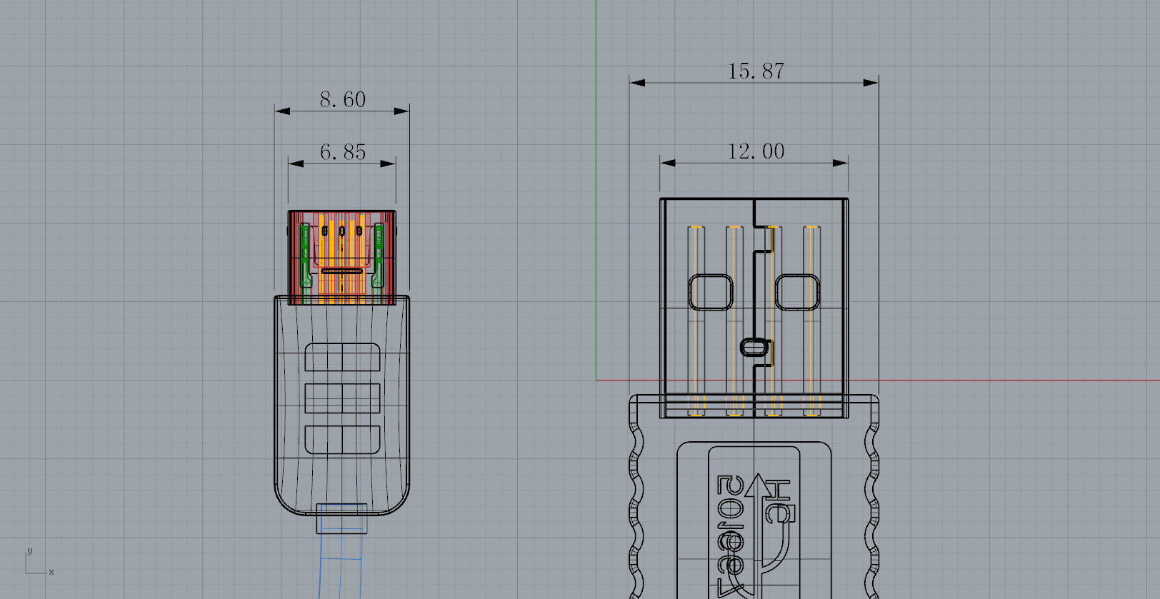 Original Micro USB 3d model design 3D model 3D printable | CGTrader