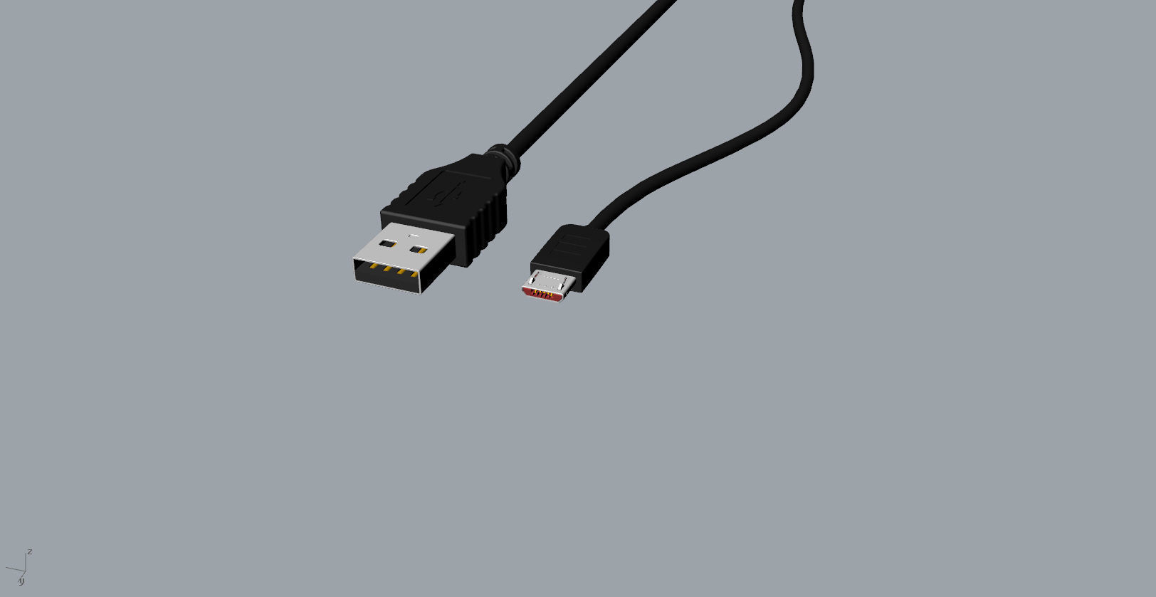 Original Micro USB 3d model design 3D model 3D printable | CGTrader