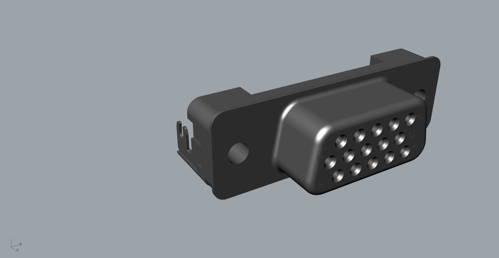 VGA cable interface 3D model 3D model 3D printable | CGTrader