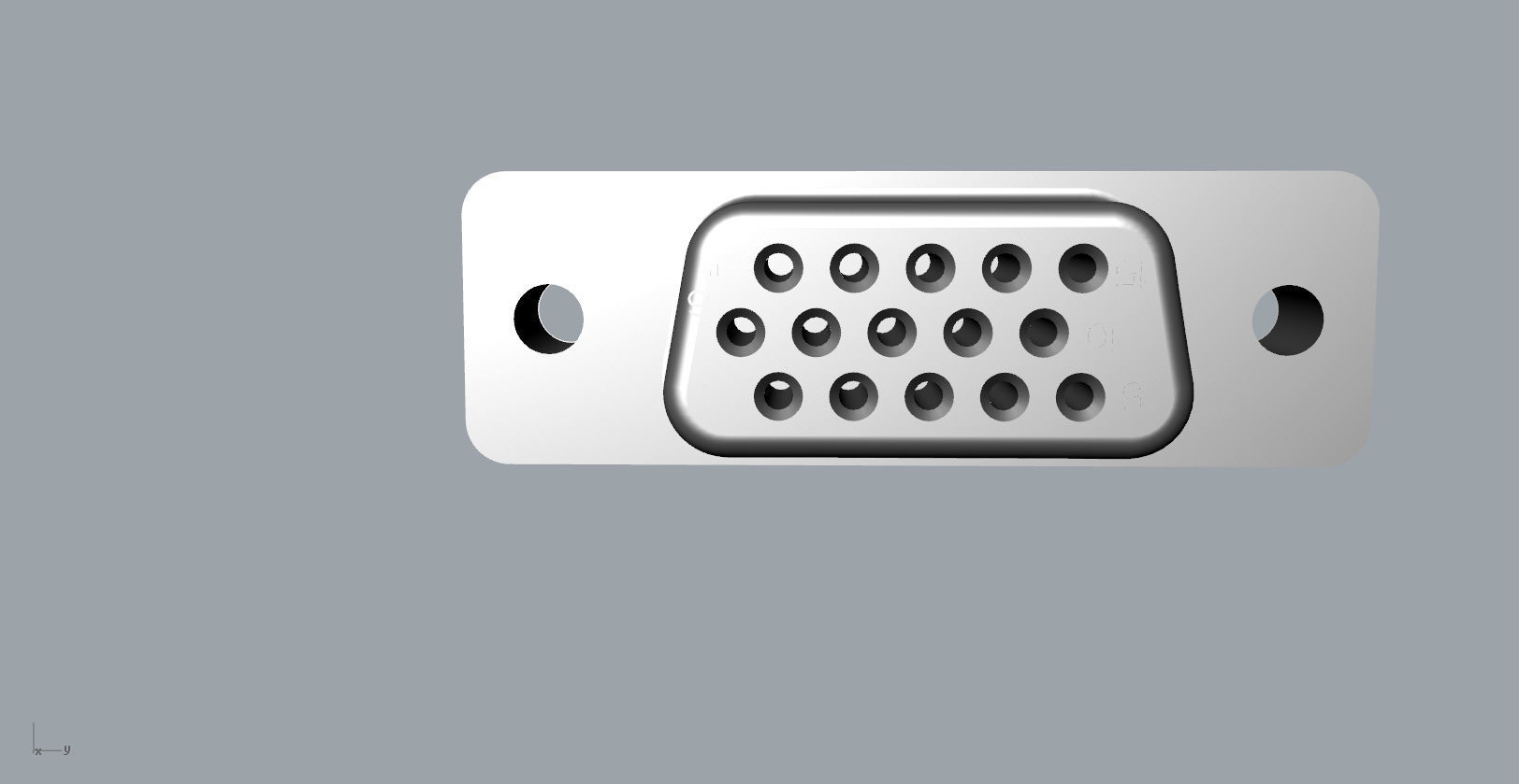 VGA cable interface 3D model 3D model 3D printable | CGTrader