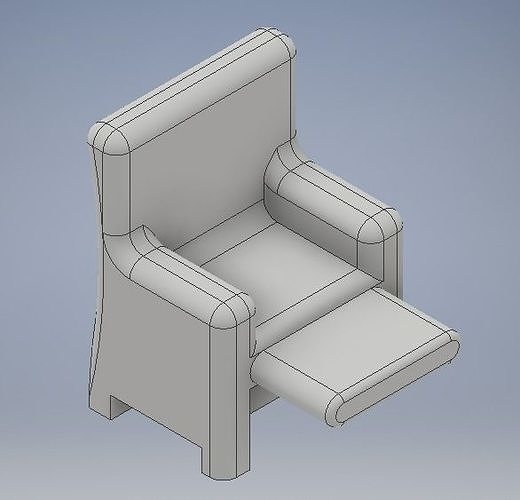 armchair recliner chair 3D model 3D printable | CGTrader