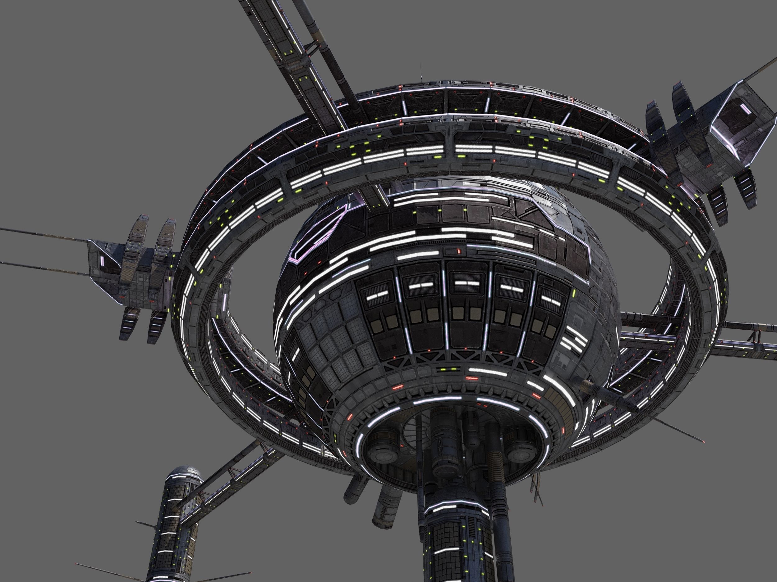 3D model Space Station Low Poly VR / AR / low-poly | CGTrader