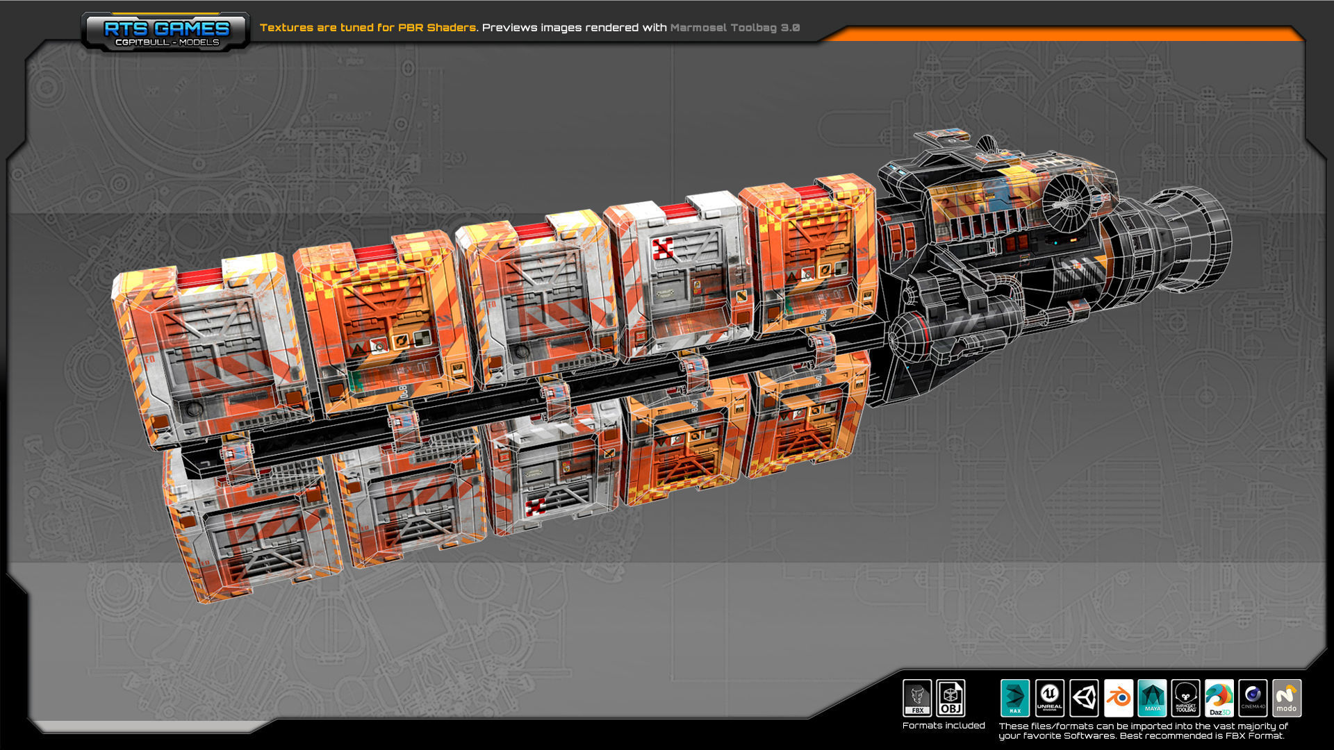 3D model FEDERATION Freighter GB2 VR / AR / low-poly | CGTrader