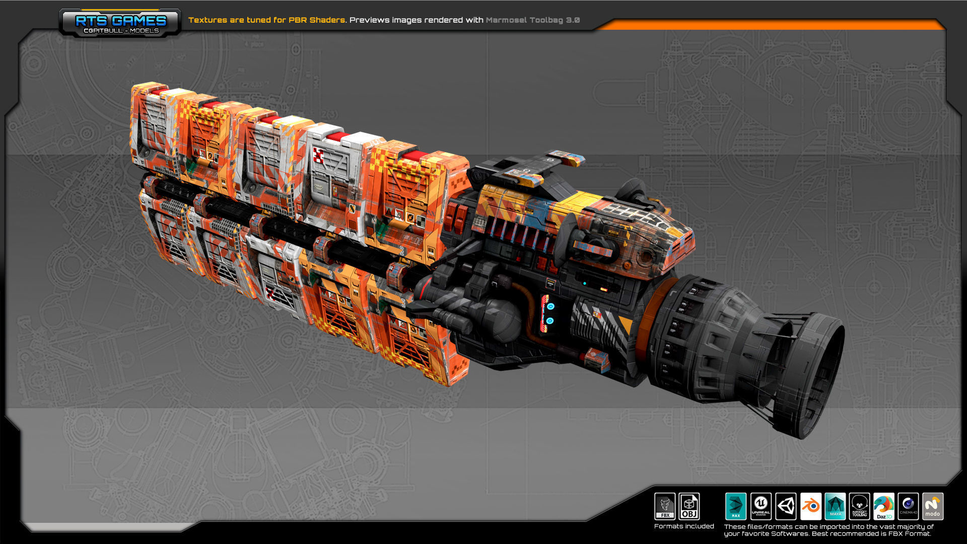 3D model FEDERATION Freighter GB2 VR / AR / low-poly | CGTrader