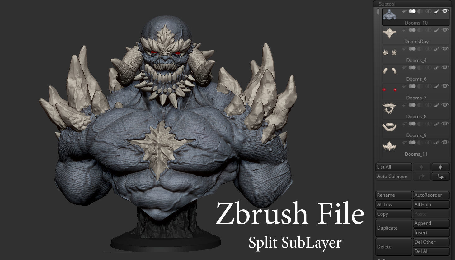 Doomsday demon 3D model 3D printable | CGTrader