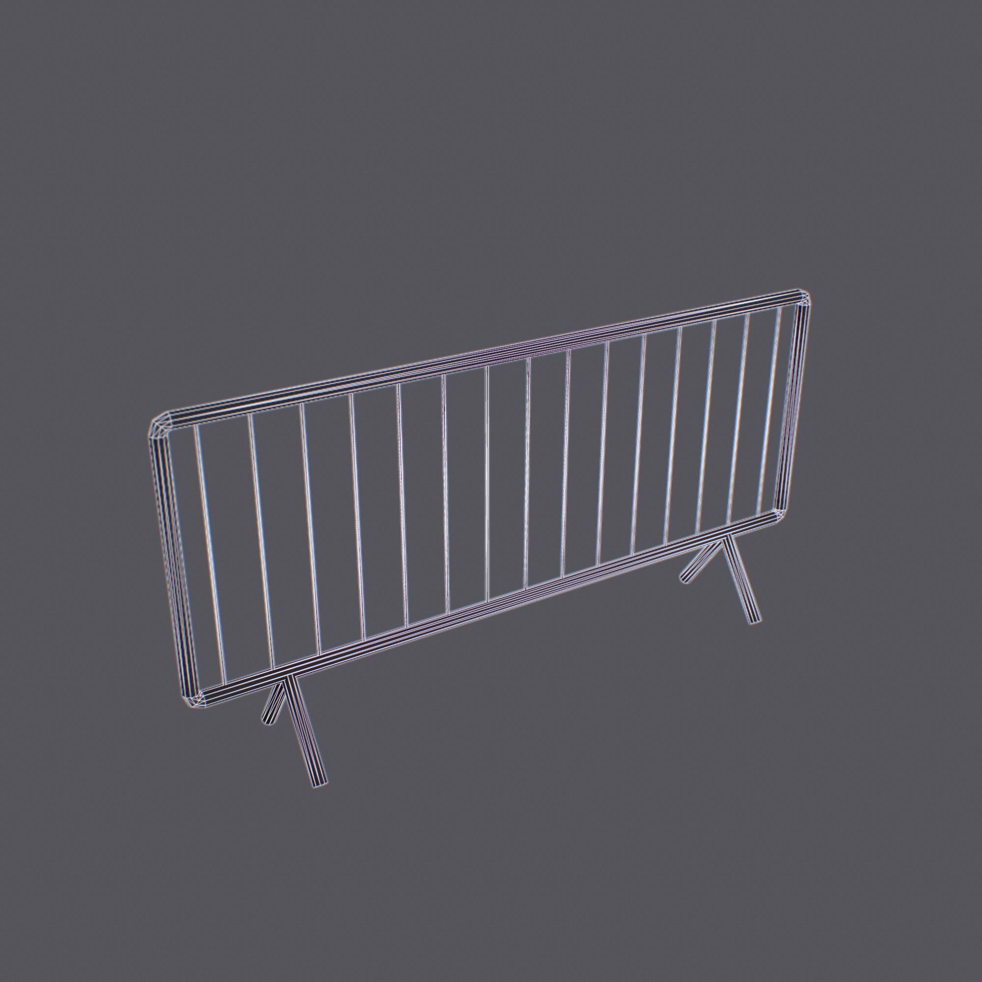 3D model Steel Barrier Low-Poly Prop VR / AR / low-poly | CGTrader