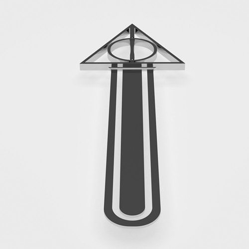 DEATHLY HALLOWS BOOKMARK 3D model 3D printable | CGTrader